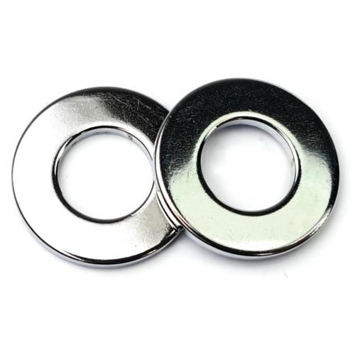 Flat Washers, SAE, Chrome Plated Steel, 1/4"