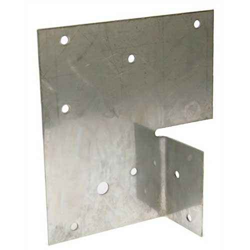 Decking End Post Cap Anchors Stainless Steel 316, 4" x 4" (Matching Pair)