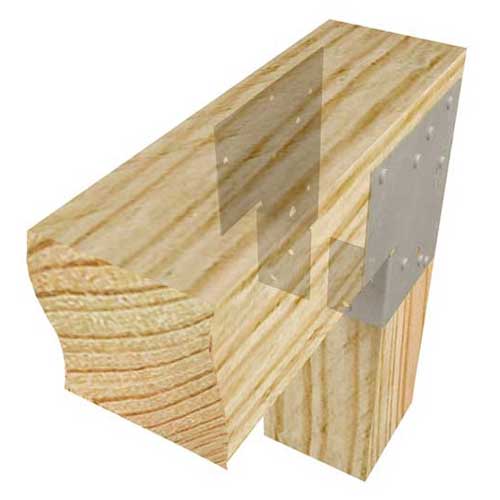 Decking End Post Cap Anchors Stainless Steel 316, 4" x 4" (Matching Pair)