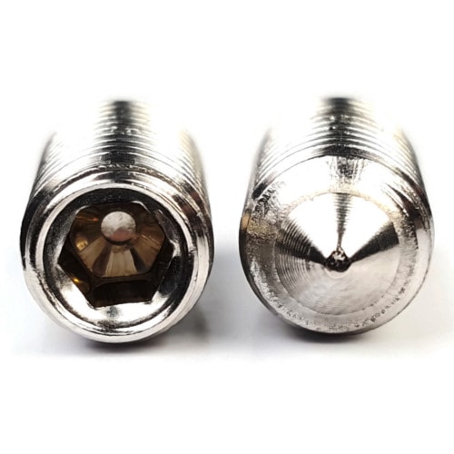 Metric Socket Set Screws, Cone Point, Hex 5MM Drive, Stainless Steel A2 ...