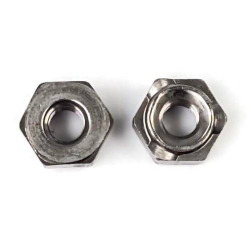 Hex Weld Nuts (3 Projections & Long Pilot), Plain Steel, 1/2"-13