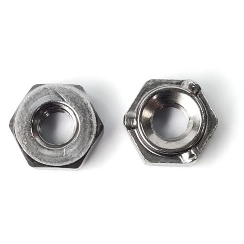 Metric Hex Weld Nuts (3 Projections & Short Pilot), Plain Steel, M10-1.50