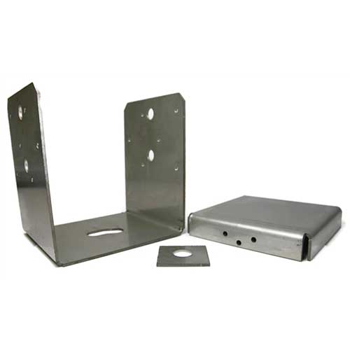 Deck Framing Post Base Anchors, Stainless Steel 316, 6" x 6"