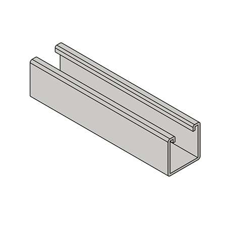 Solid Strut Channel 12 Gauge 1-5/8" x 1-5/8", Hot Dip Galvanized Steel ...